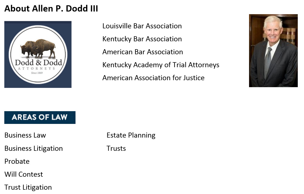 Allen P Dodd III - Dodd & Dodd Attorneys Louisville Kentucky